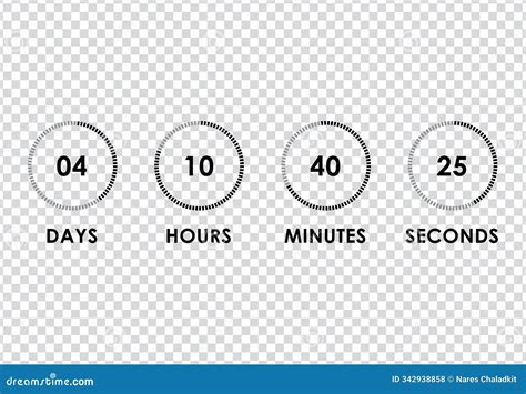 Countdown Circle Clock Counter Timer Vector Stock Illustration Illustration Of Seconds Count