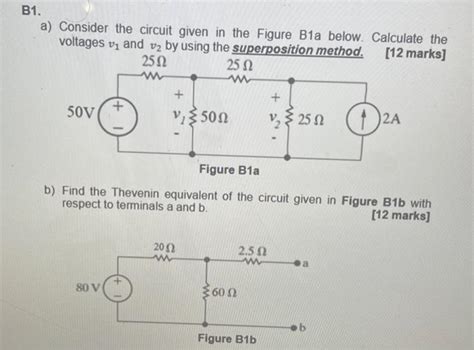 Solved A Consider The Circuit Given In The Figure B1a