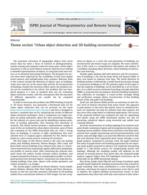 Pdf Theme Section “urban Object Detection And 3d Building Reconstruction”