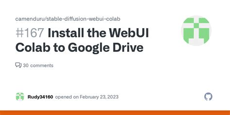Install The Webui Colab To Google Drive Issue Camenduru Stable Diffusion Webui Colab