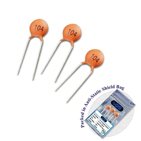 20pcs Of 104 Ceramic Capacitor 01uf 100nf Low Voltage Dip Ceramic