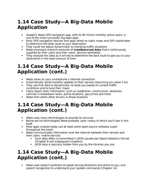 COSC Notes 2023 1 Case StudyA Big Data Mobile Application Googles Waze GPS Navigation App