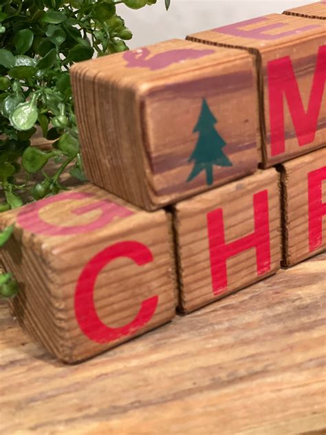 Wooden Block Changeable Sign With Four Different Seasonal Options