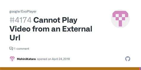 Cannot Play Video From An External Issue Google ExoPlayer GitHub