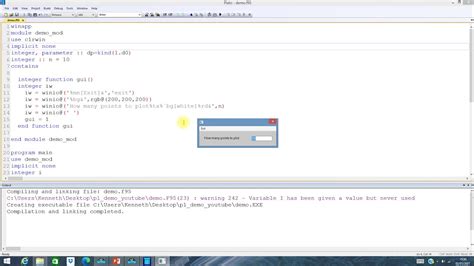 Graph Plotting In Fortran Ftn95 Youtube