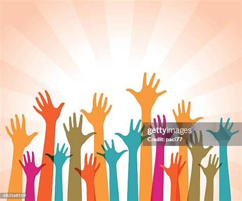 2385 Group Of People Hands Up High Res Vector Graphics Getty Images
