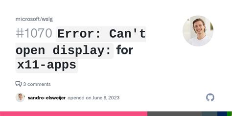 `error Cant Open Display` For `x11 Apps` · Issue 1070 · Microsoft