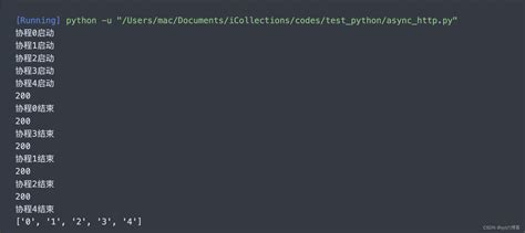 Python 使用asyncio Requests 实现异步发送请求 并有序返回requests响应结果python