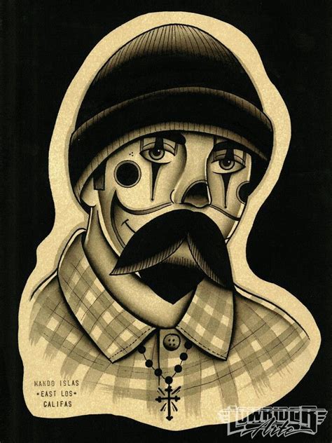 Cholito Clownin Cholo Art Chicano Drawings Lowrider Art