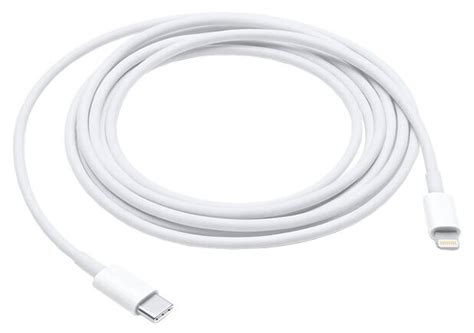 Кабель Apple USB Type-C - Lightning, 2 м, 1 шт, белый — купить в ...