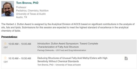 Eberhardt Kuhn On Linkedin Aocs Aocs Fattyacids Utaustin