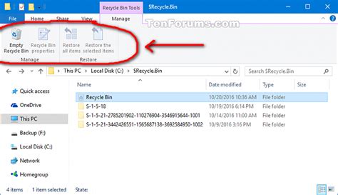 No Icons In Context Menu Recycle Bin File Explorer Windows 10 Forums