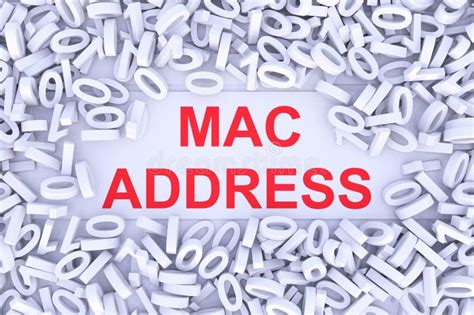 Mac Address Concept Scattered Binary Code 3d Stock Illustration