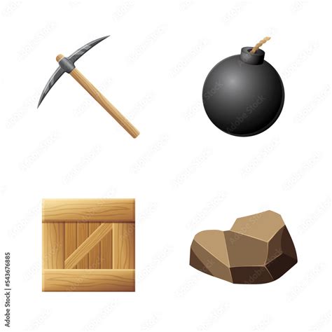 Game UI Assets Set Gaming User Interface Icons Collection Vector Illustration Stock Vector