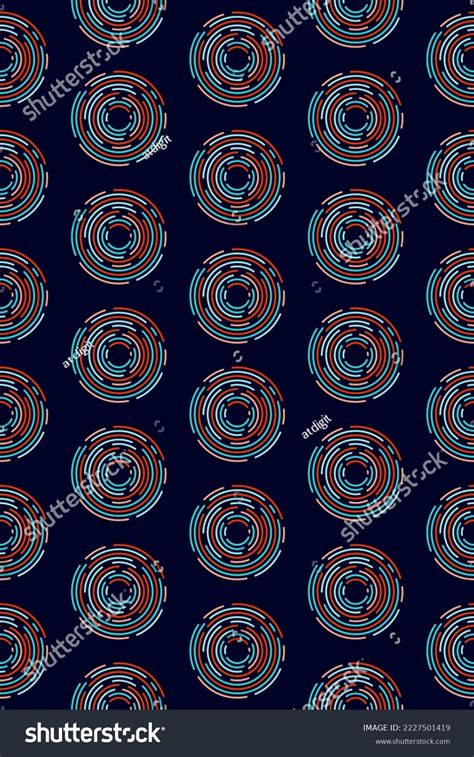 colorful concentric arcs seamless pattern fun stock vector royalty