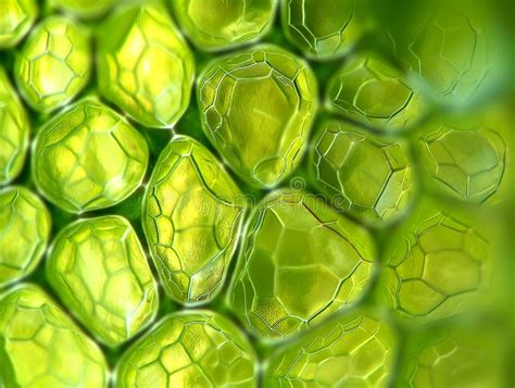 Cell Structure Plant View Of The Leaf Surface Showing Plant Cells