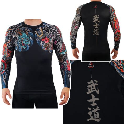 rashguard z długim rękawem męski ground game bushido 3 0 r s