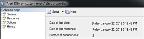 T Sql How Do I Create A Sql Agent Alert On A Custom Error Message In
