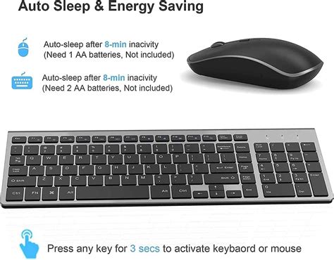 Joyaccess Wireless Keyboard And Mouse Up To 2400 Dpi Resolution 5