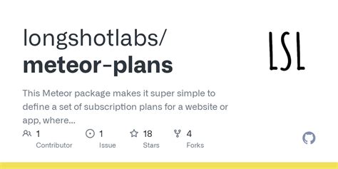 Github Longshotlabs Meteor Plans This Meteor Package Makes It Super Simple To Define A Set Of