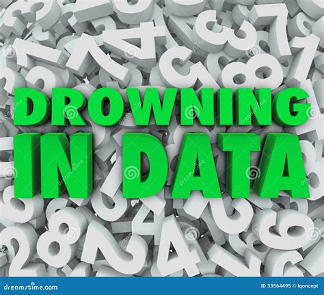 Drowning In Data Too Much Overwhelming Information Royalty Free Stock
