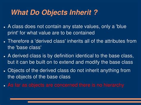 Ppt Inheritance And Classification Hierarchies Powerpoint Presentation