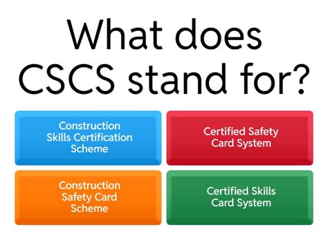 Cscs Card Revision Quiz Cscs Card Revision Quiz