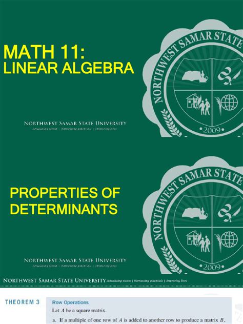 properties of determinants pdf