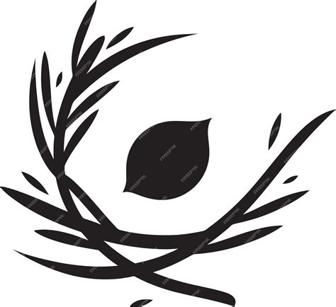 Premium Vector Sleek Black Bird Nest Icon A Modern Avian Oasis Nesting In Elegance Black