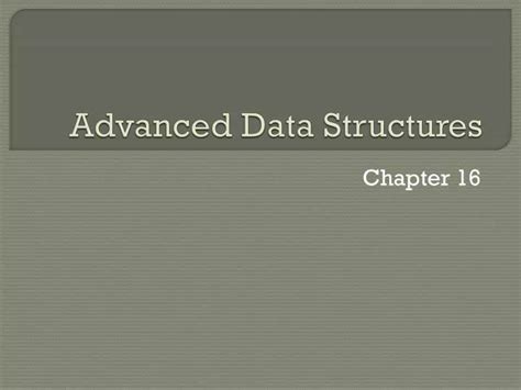 PPT Advanced Data Structures PowerPoint Presentation Free Download ID 2074913