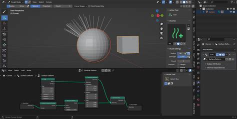 Geometry Nodes Set Curve Radius Has No Effect On My Hair System To Blender Stack