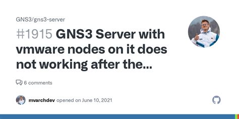 GNS Server With Vmware Nodes On It Does Not Working After The Update Issue GNS Gns