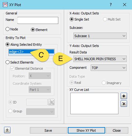 How To Understand XY Plot Of Element Along Selected Entity In Inventor Nastran