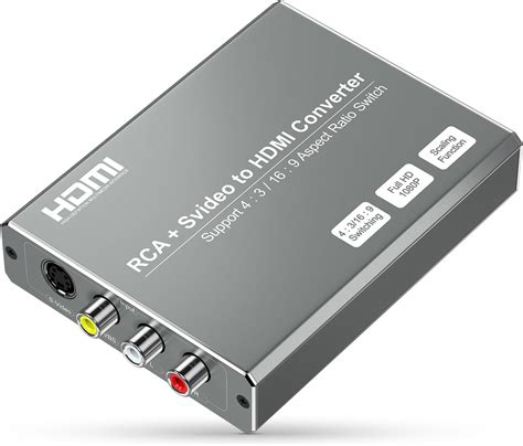 av svideo to hdmi converter with 4 3 16 9 aspect ratio switch s