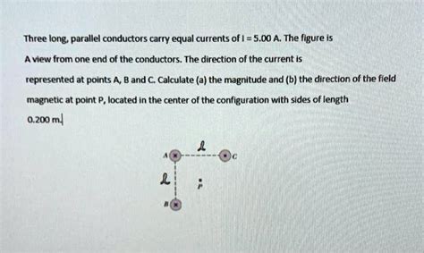 Solved Three Long Parallel Conductors Carry Equal Currents Of 5 00 A
