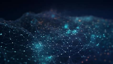 Abstract Blue Digital Data Background Network Connection Structure