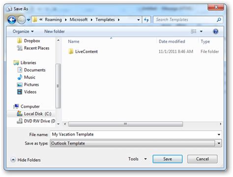 How To Create And Use Templates In Outlook 2010