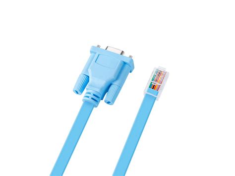 Db9 To Rj45 Console Cable Cisco Device Management Serial Adapter 6 Feet Blue Dtech Dt 6556