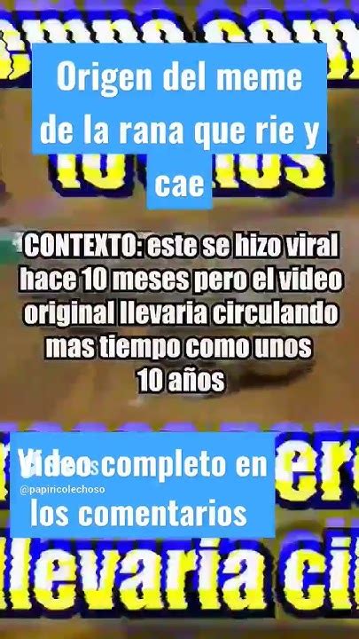 Origen Del Meme De La Rana Que Ríe Y Cae Memes Memes Viral Viral