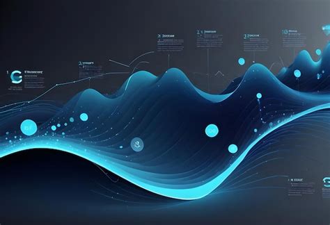 Futuristic Infographic With 3d Wave Points Premium Ai Generated Image