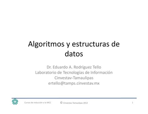 Algoritmos Y Estructuras De Datos Cinvestav