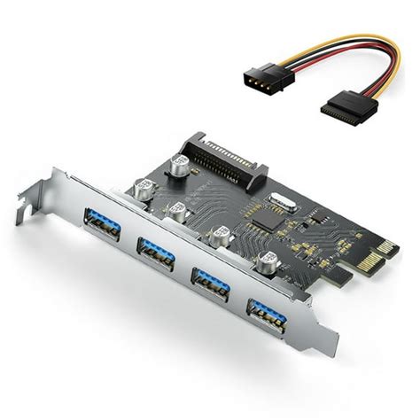 4 Port Usb 3 0 Pci E Expansion Card Usb 3 0 Hub Adapter 5gbps Riser Card