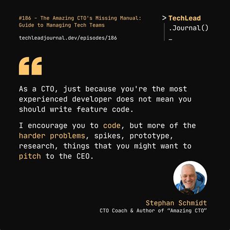Tech Lead Journal On Linkedin Ctos Should Focus Their Coding Efforts