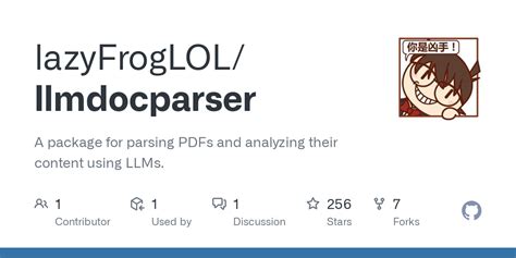 Github Lazyfroglolllmdocparser A Package For Parsing Pdfs And Analyzing Their Content Using