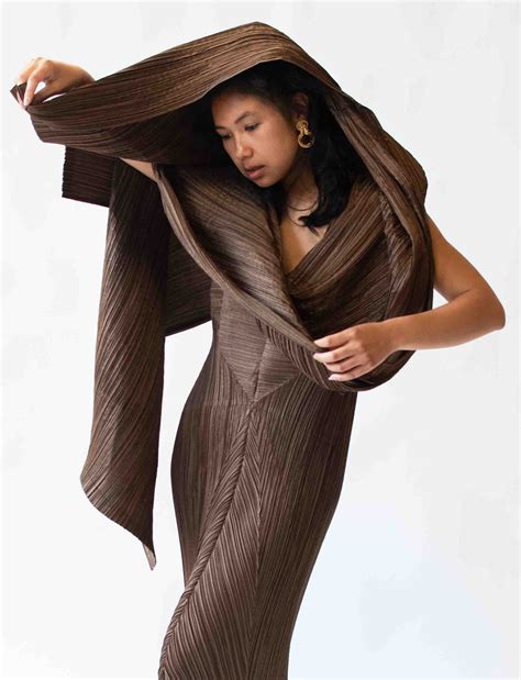 1990s Pleated Gown Issey Miyake Female Hysteria Vintage