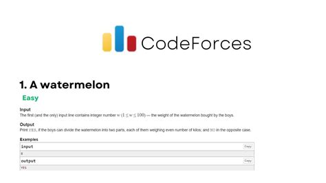 Codeforces A Watermelon Solution C Youtube