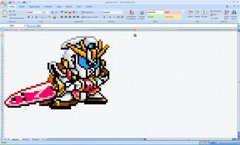 30 Geeky Artworks Created Using Microsoft Excel Hongkiat
