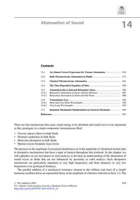 Pdf Attenuation Of Sound