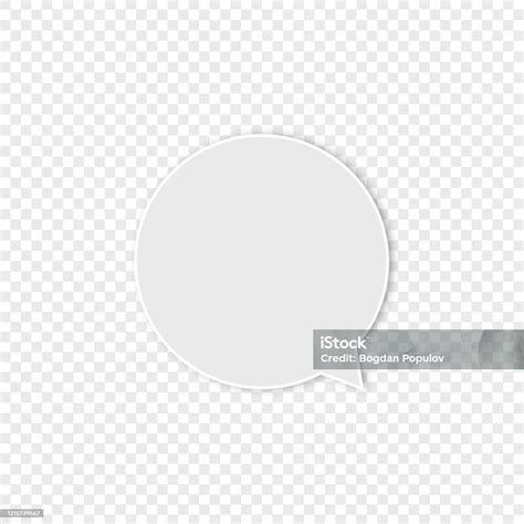 투명 한 배경에 현실적인 흰색 빈 종이 연설 거품입니다 그림자가 있는 3d 그림자 원 모양입니다 0명에 대한 스톡 벡터 아트 및 기타 이미지 Istock