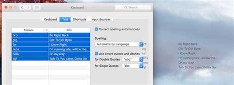 Using Text Shortcuts On Mac
